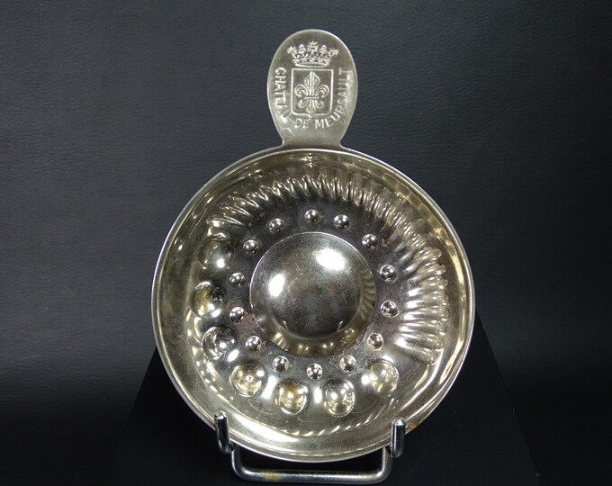 WINE ARTS | French Tastevin in Silver-plated Metal With Thumb Engraved ...