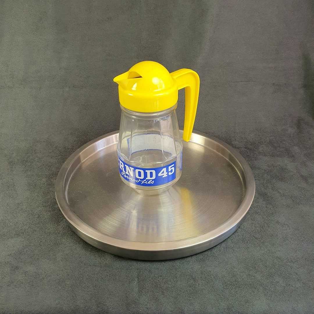 PERNOD - Anisette Pernod 45 Pernod Fils Water Jug Pitcher Blue and ...
