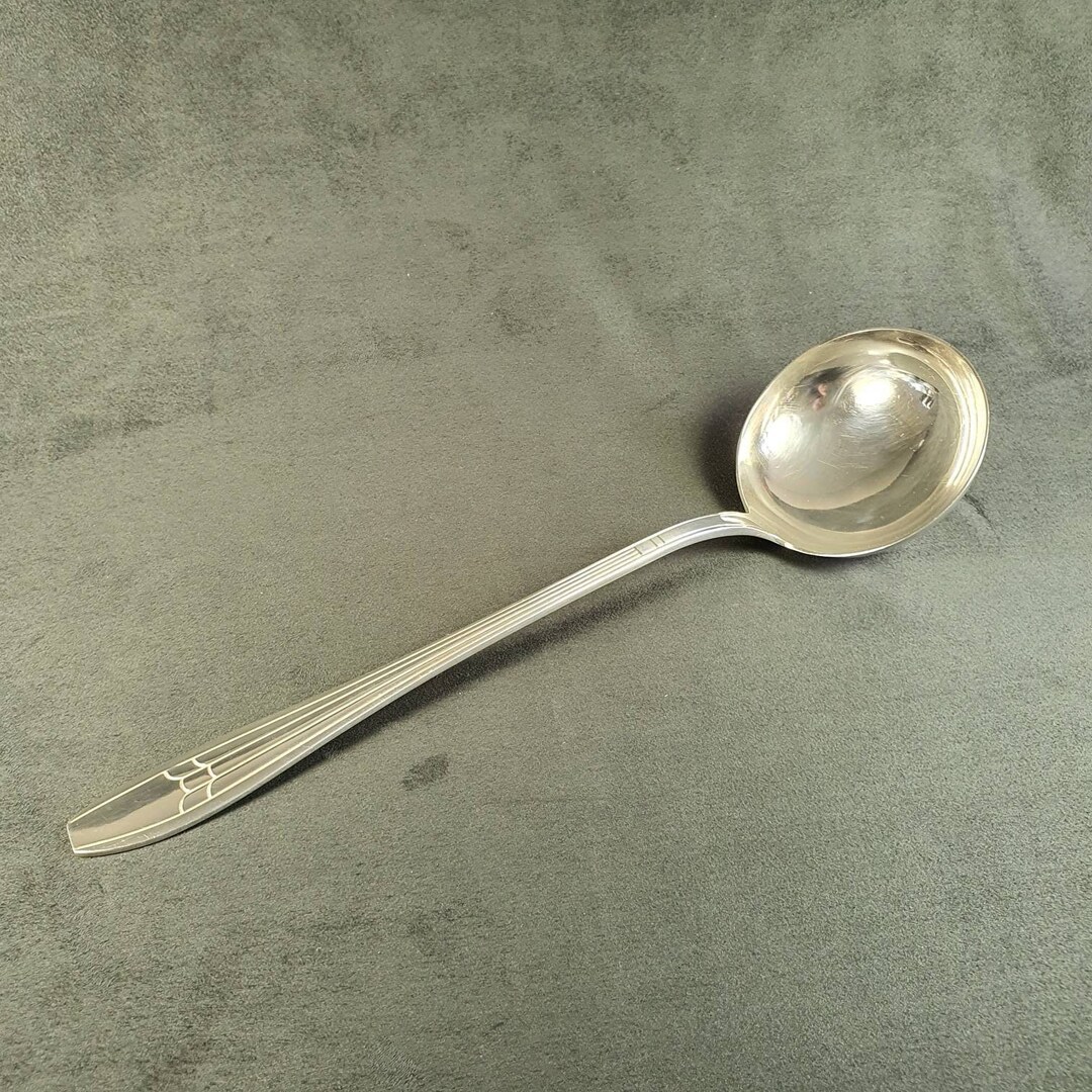 ARGENTAL | Silver Metal Ladle With Art Deco Motifs on the Handle ...