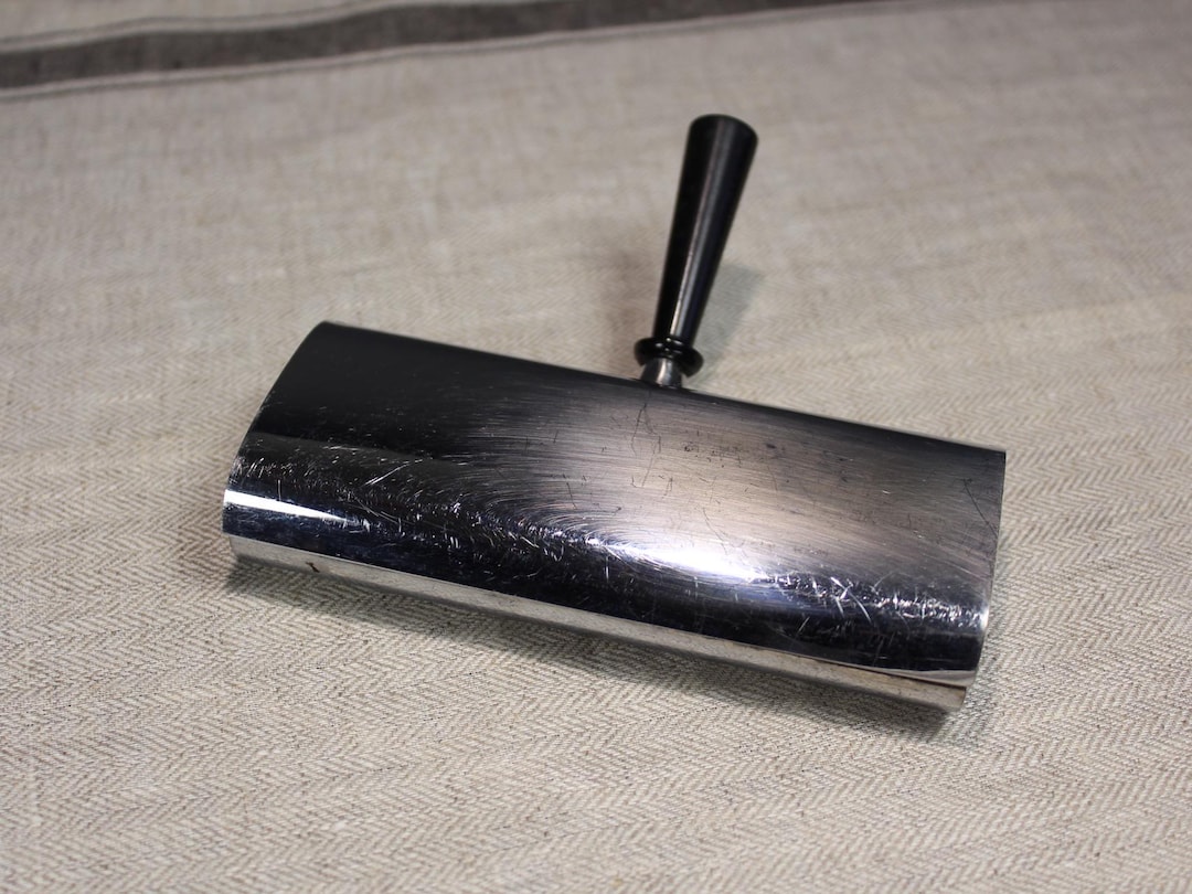 Old Mechanical Crumb Catcher for Table in Silver Metal With Black ...