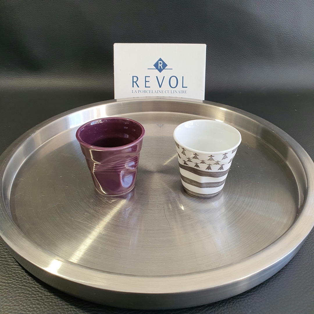 REVOL Le Froissé | 2 Coffee Cups 8 Cl Espresso Shaped Crumpled Cup ...