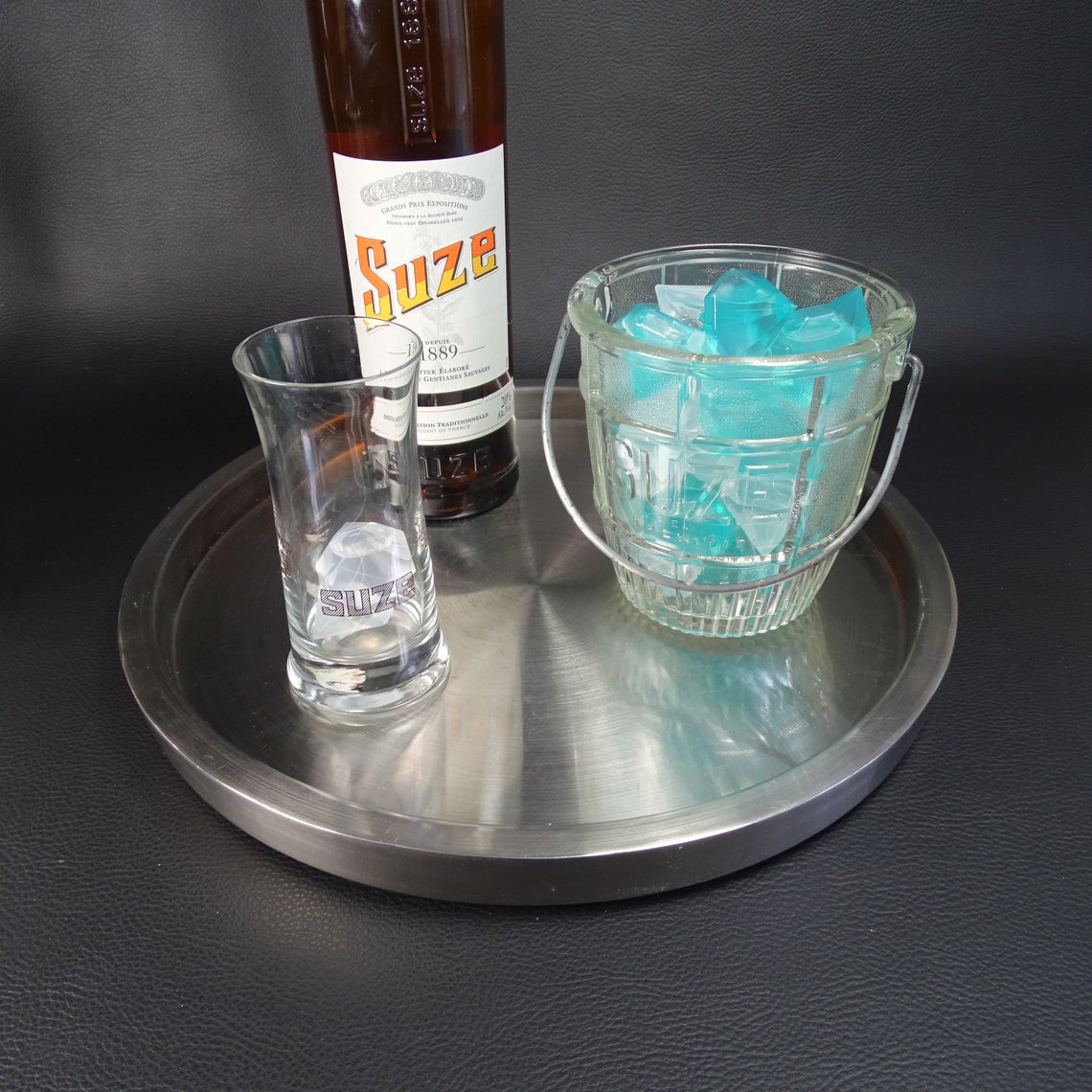 SUZE | Small Transparent Molded Glass Bar Ice Bucket for SUZE Apéritif ...