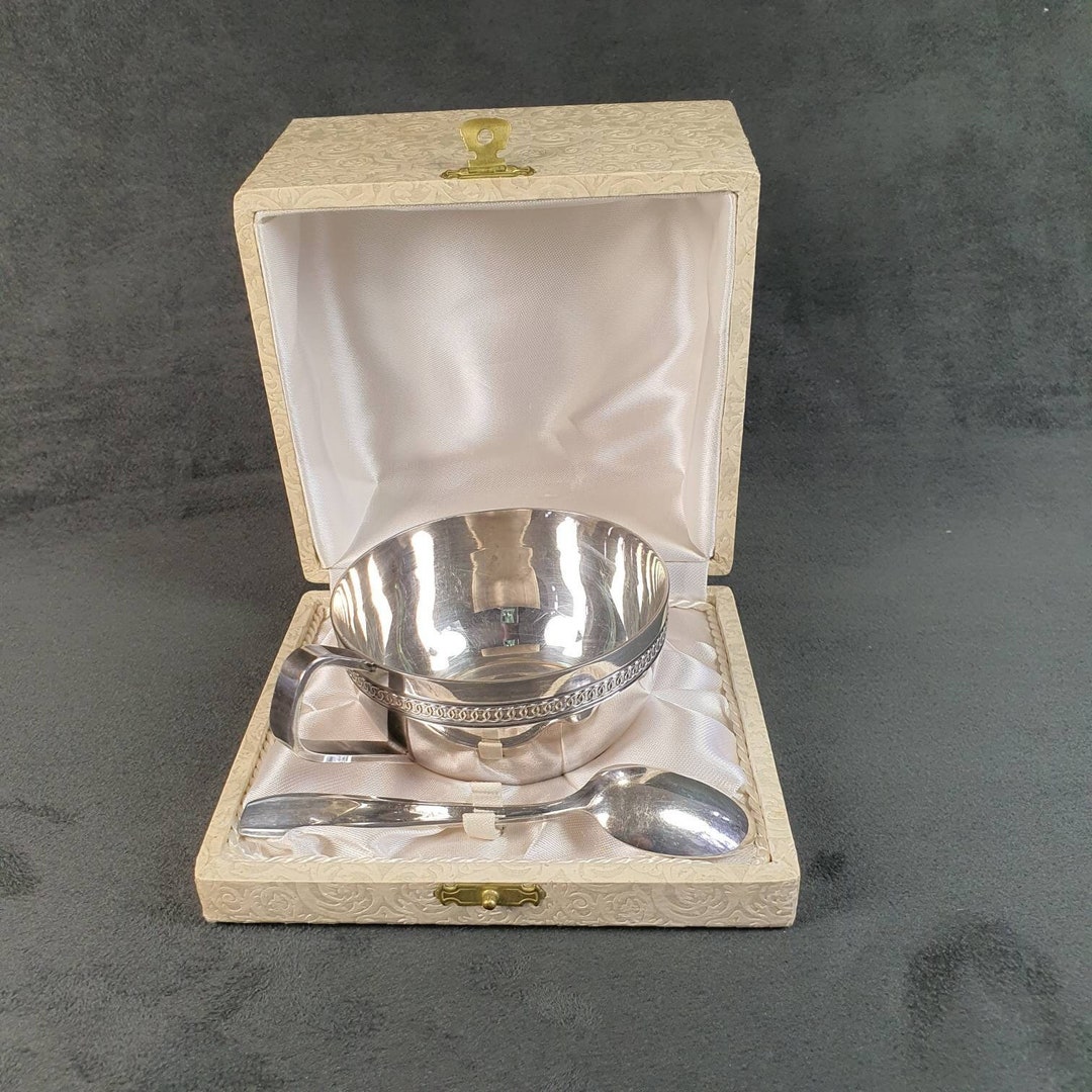 St MEDARD Paris Cup With Its Silver Metal Spoon in Its Original White ...