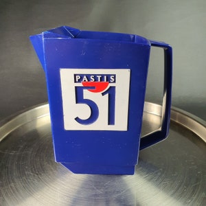 PASTIS 51 Advertising Blue Plastic Water Carafe PASTIS 51 French ...