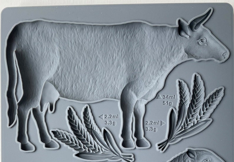 Village Market 6x10 IOD Moulds™ With A Cow A Pig - Etsy