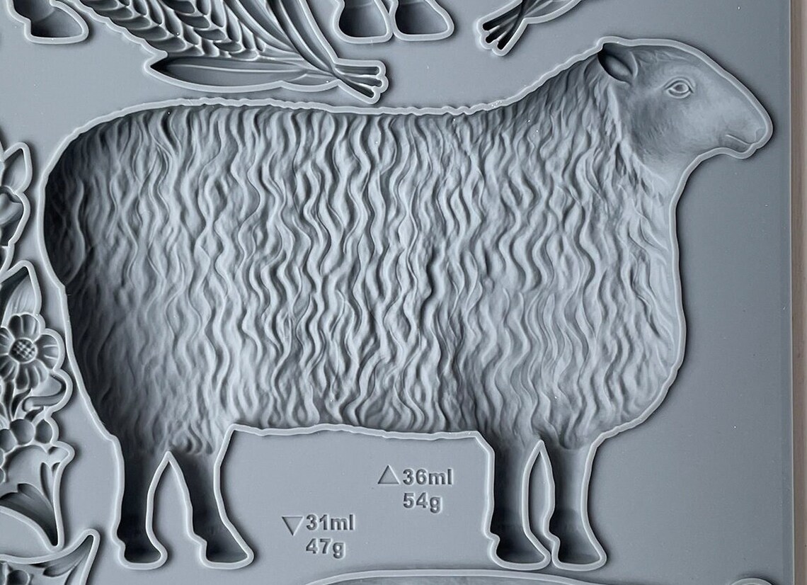 Village Market 6x10 IOD Moulds™ With A Cow A Pig - Etsy