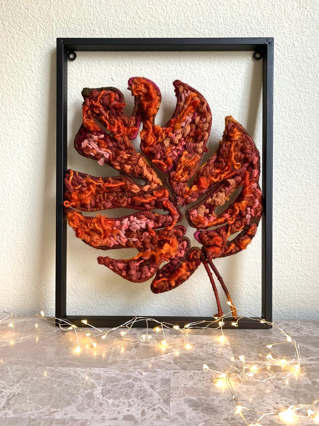 Woven Metal Leaf Frame / Fall Decor / Textured Art Frame / Home Decor ...
