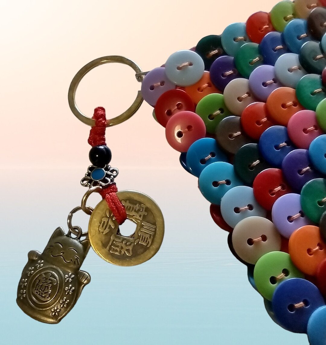 Button Mahjongg Coin Purse - With Charms - Etsy