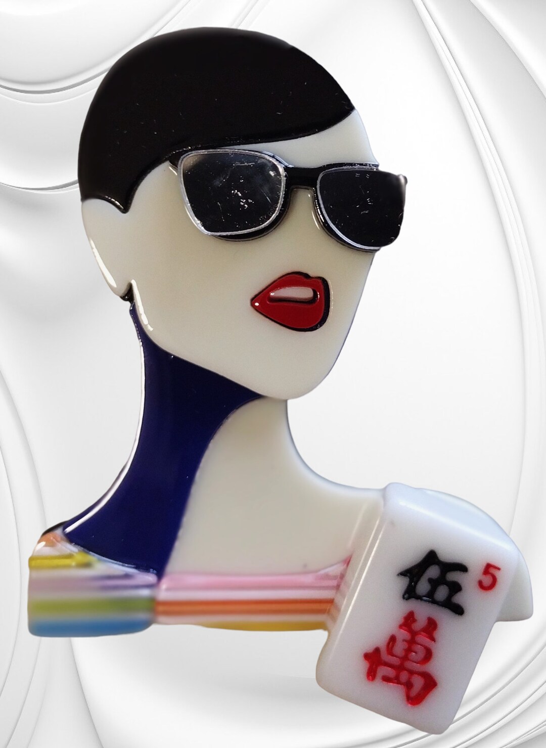 Mahjongg OR Cards Lady Pin - Etsy