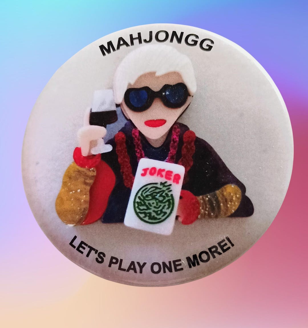 Mahjongg Button Pin to Keep the Games Going :) - Etsy