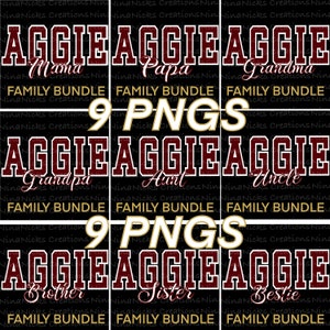 Aggie PNG Family-bundle - Etsy