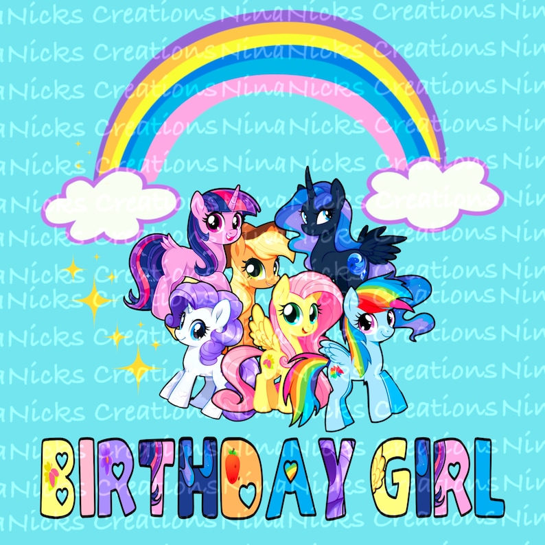 Little Pony -birthday Girl Png - Etsy