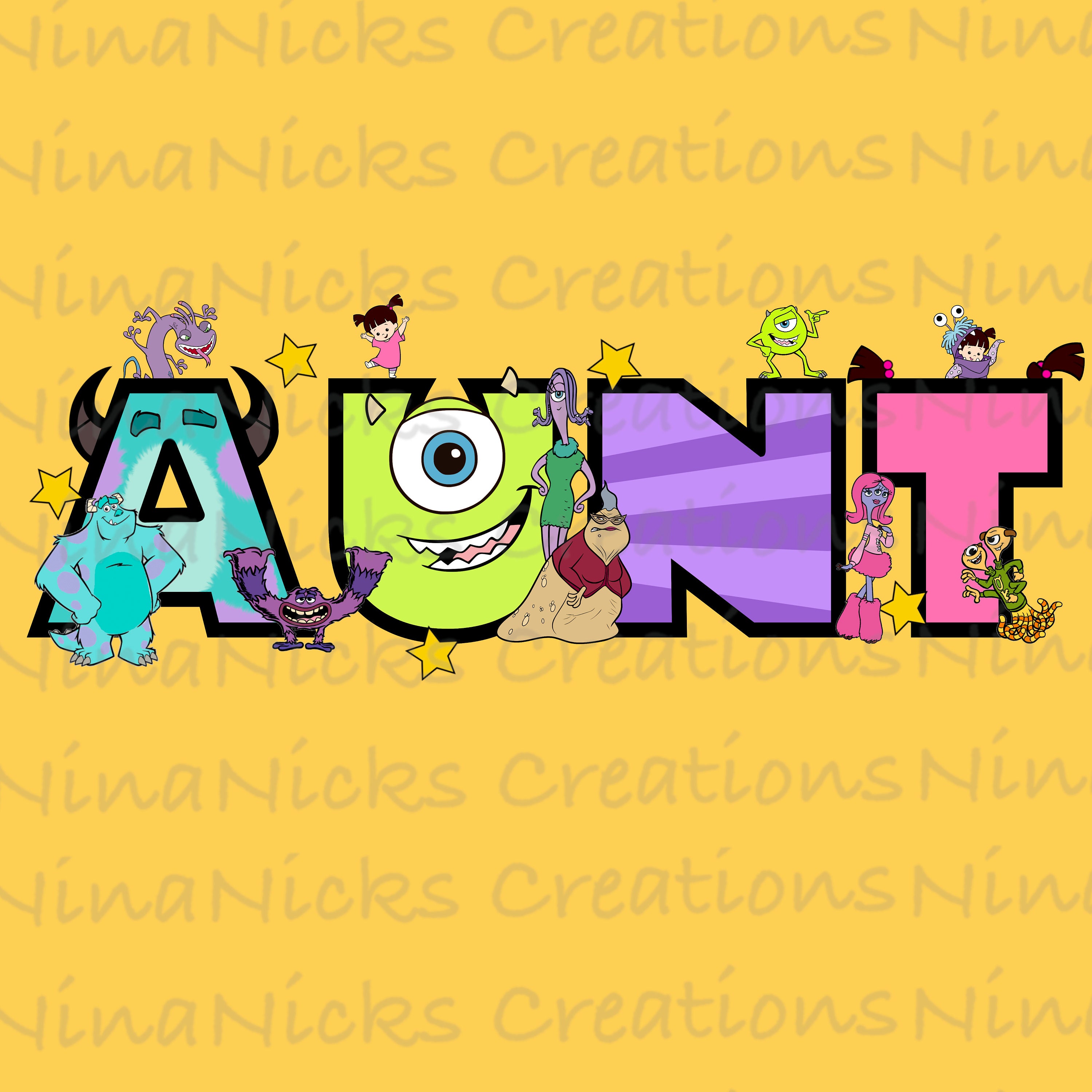 MONSTERS Fam Bundle 6 PNGS - Etsy