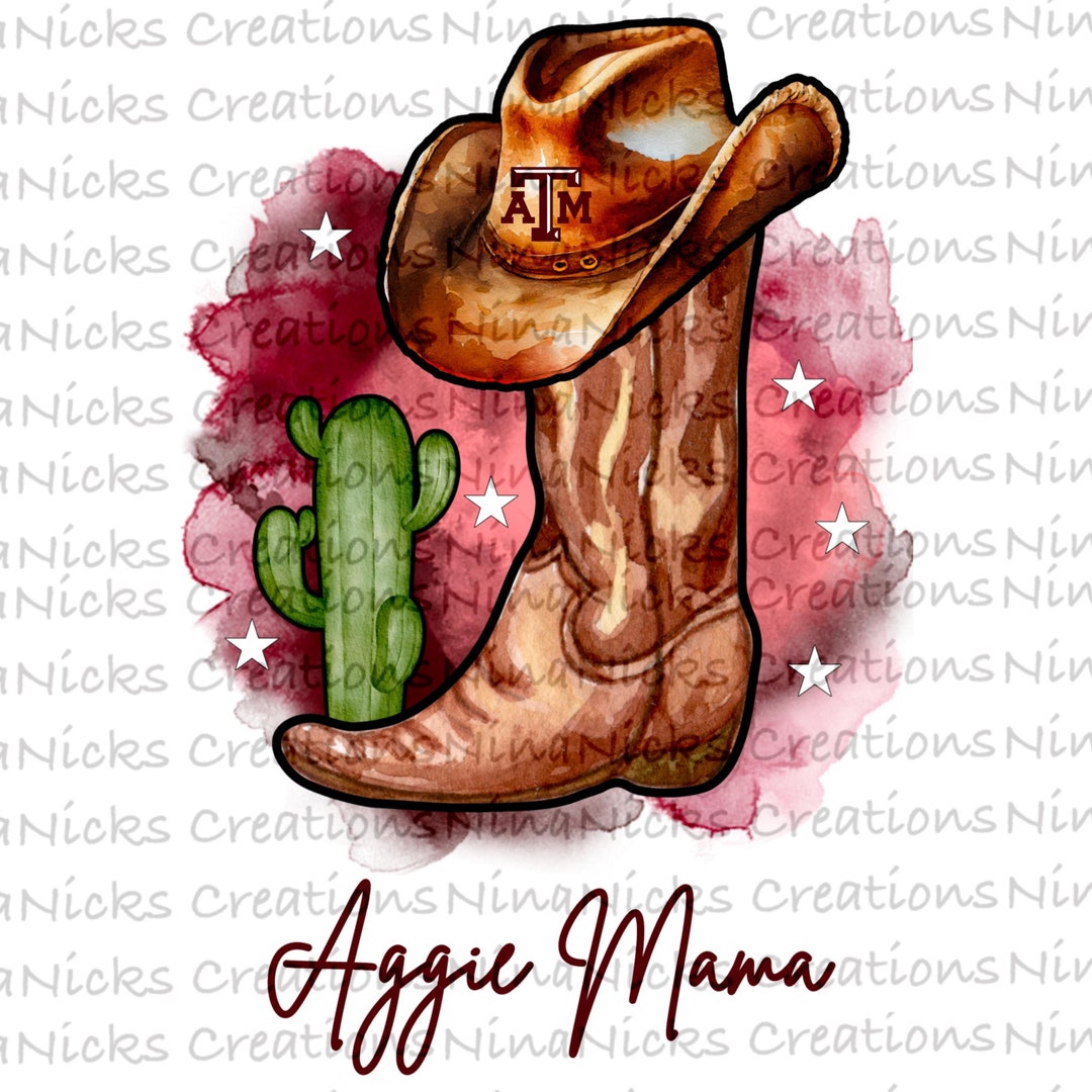 Aggie Mama Boot Cowgirl-png - Etsy