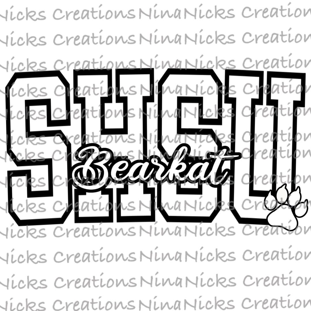Shsu-black and White-png - Etsy