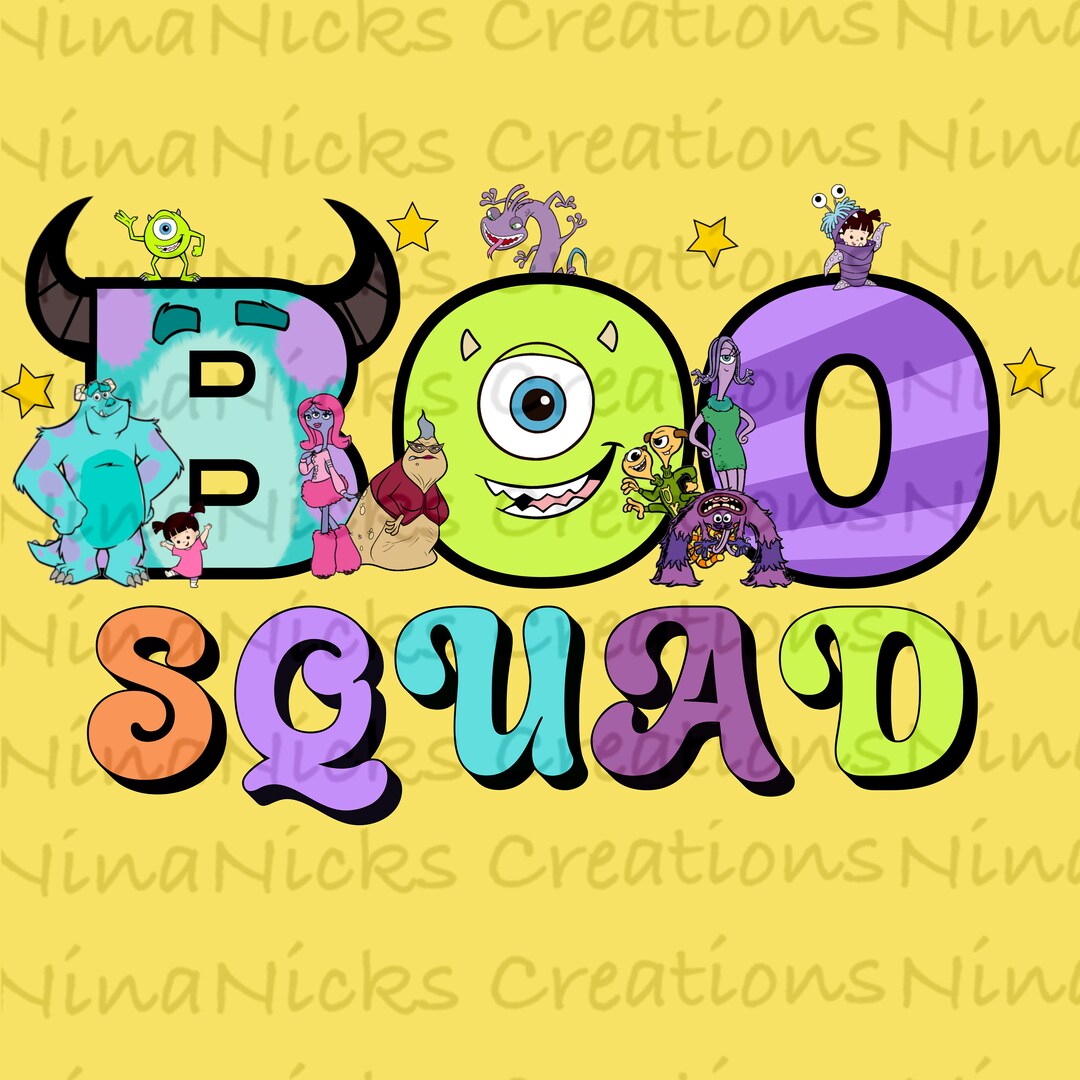Monsters Boo Squad Png - Etsy