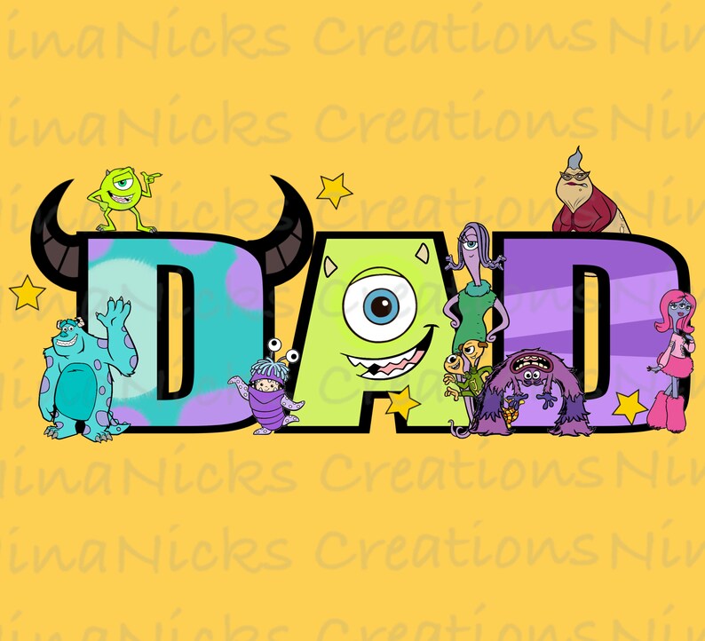 MONSTERS Mom & Dad PNG - Etsy
