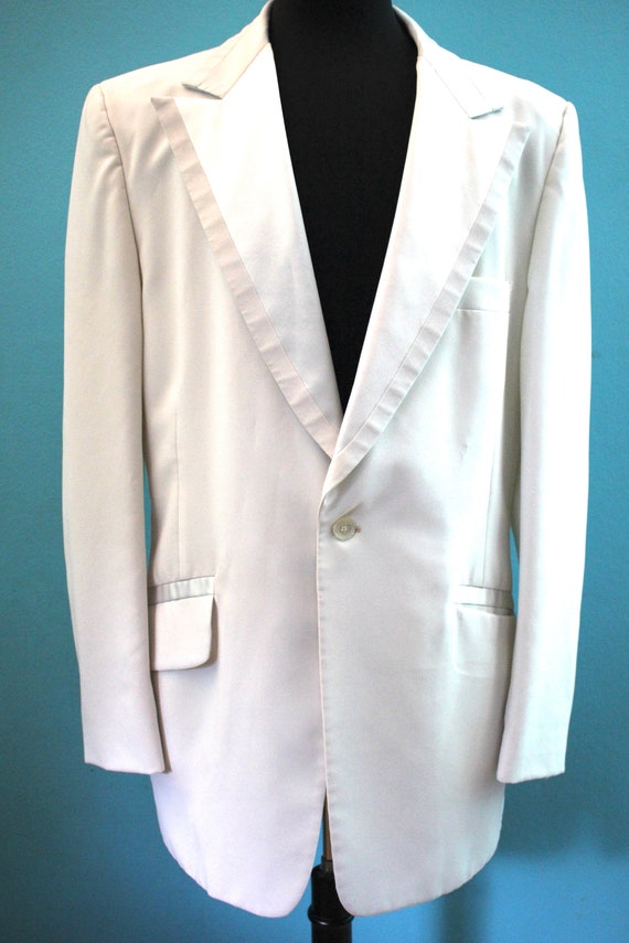 Men's Dinner Jacket 1980's/1990's Lord West White Men… - Gem