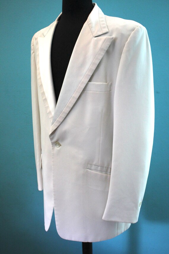 Men's Dinner Jacket 1980's/1990's Lord West White Men… - Gem