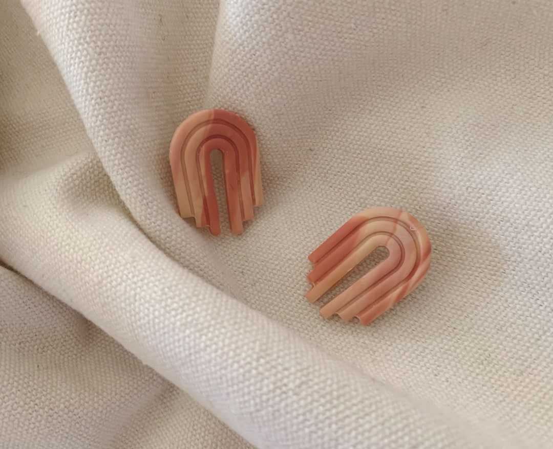 The Chelsea | Handmade Polymer Clay Earrings | Arch Earrings - Etsy
