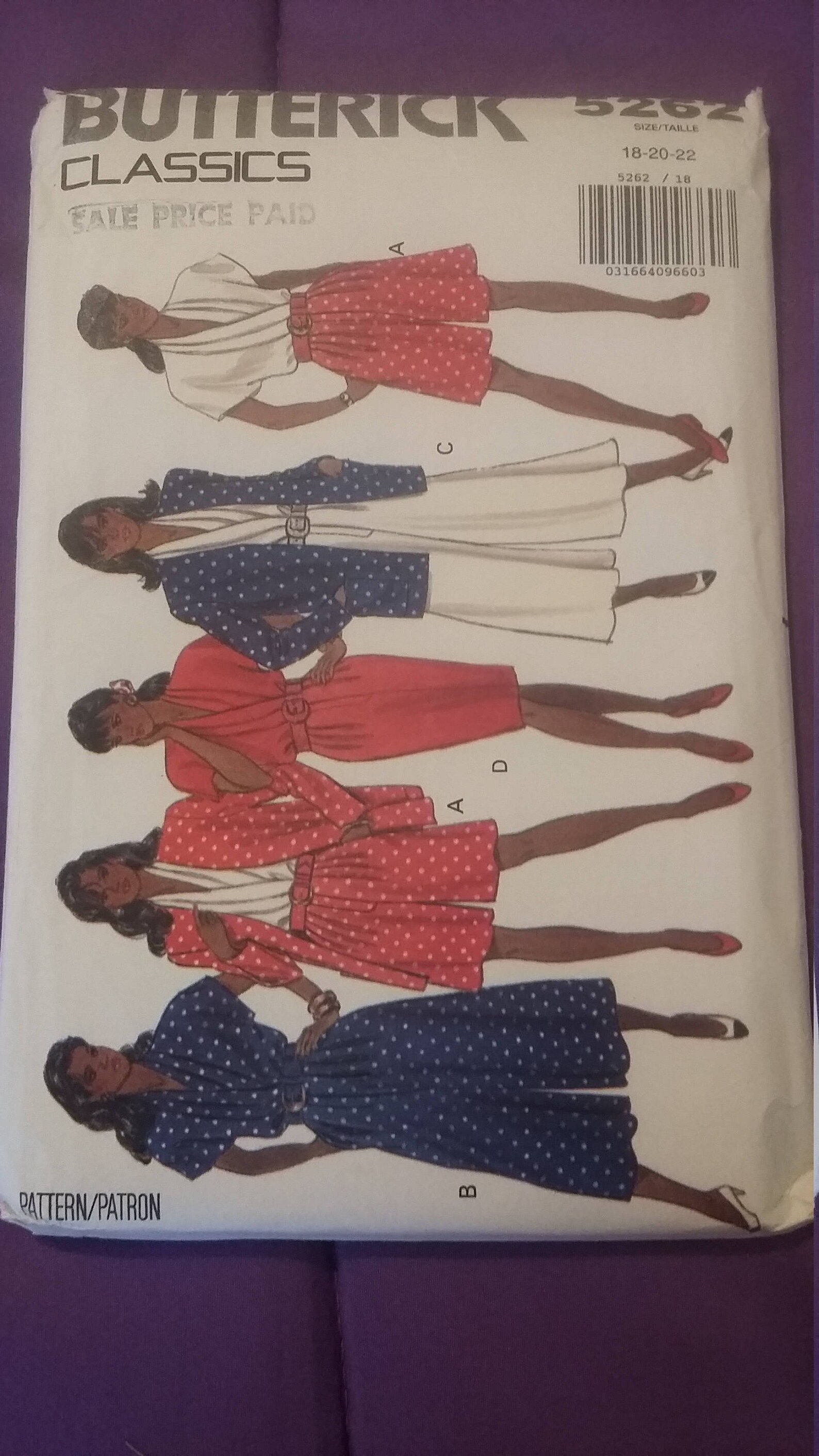 Butterick Vintage Sewing Pattern 5262 Misses Jacket & Dress With ...