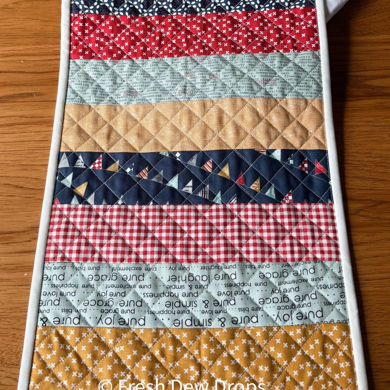 Striped Table Runner - Etsy