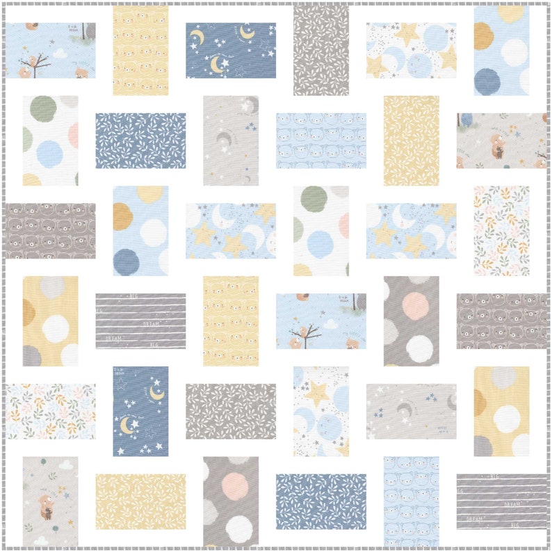 Baby Cuddles PRINTED PAPER Quilt Pattern: Little Fawn Baby 2 Sizes and ...