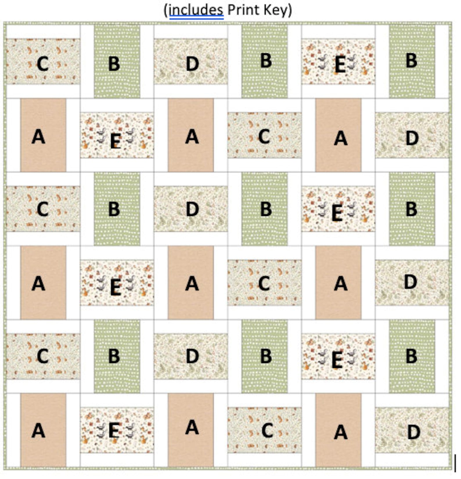 Baby Cuddles PRINTED PAPER Quilt Pattern: Little Fawn Baby 2 Sizes and ...