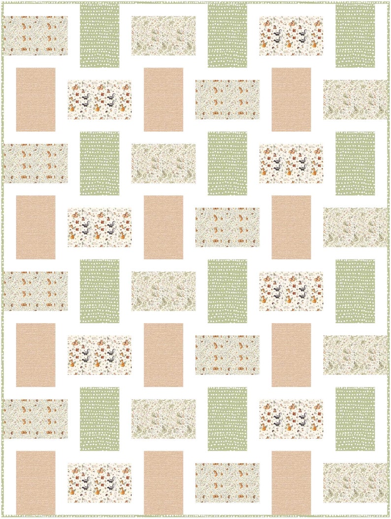 Baby Cuddles PRINTED PAPER Quilt Pattern: Little Fawn Baby 2 Sizes and ...