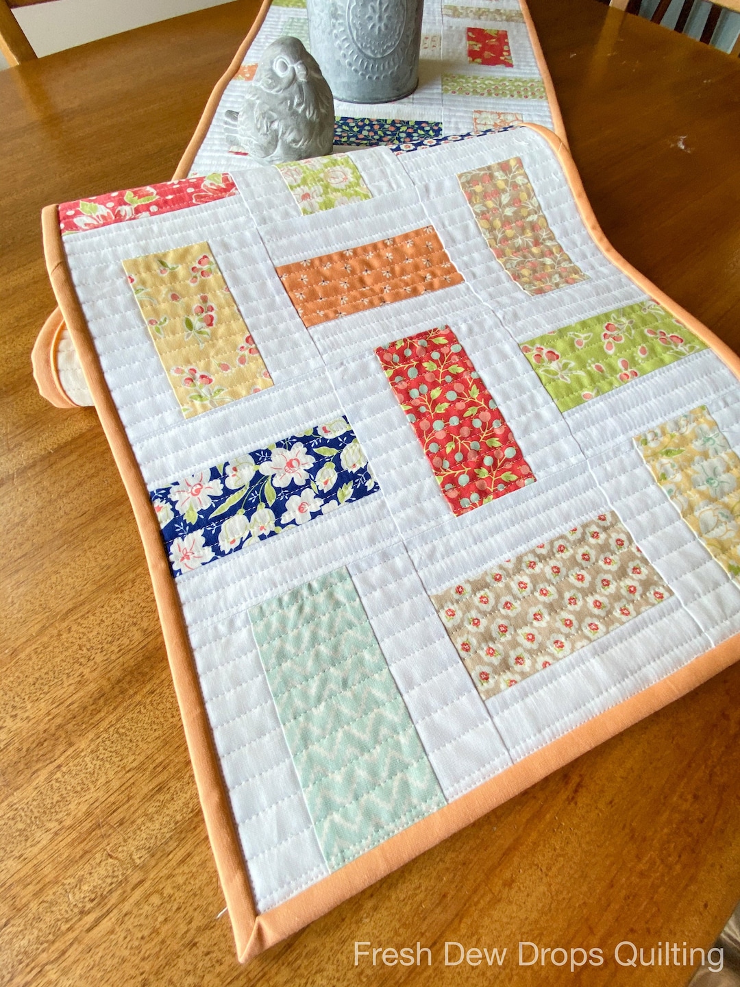 Garden Path DIGITAL PDF Quilt Pattern: Charm Pack or Scraps Tablerunner ...