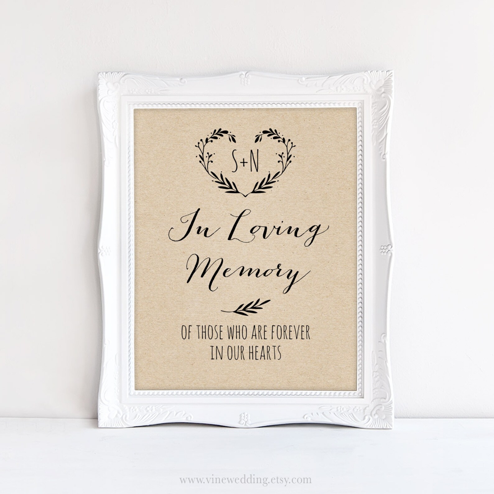 In Loving Memory Sign Printable in Loving Memory Sign | Etsy