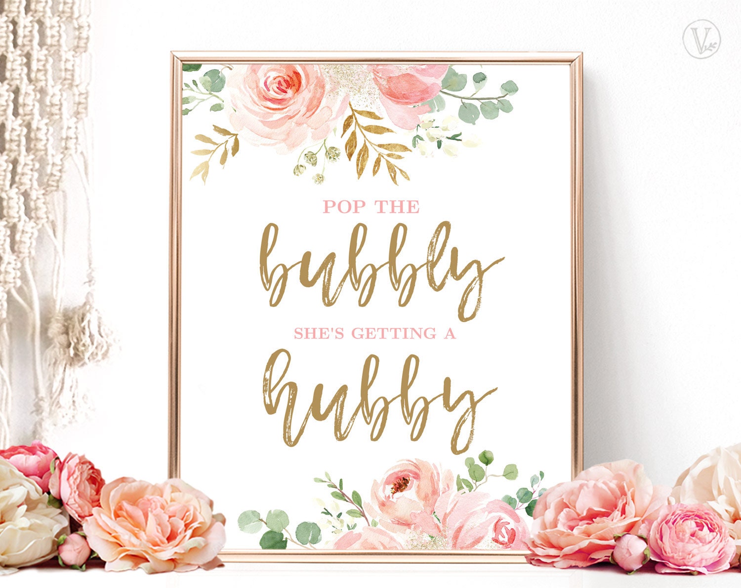 Printable Bubbly Bar Sign, Pop the Bubbly She's Getting a Hubby ...