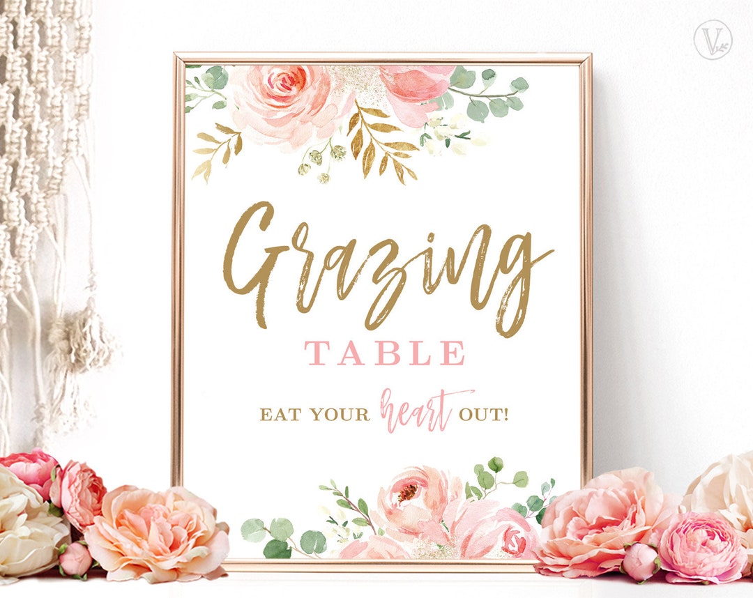 Grazing Table Sign, Eat Your Heart Out! Printable Bridal Shower Grazing ...
