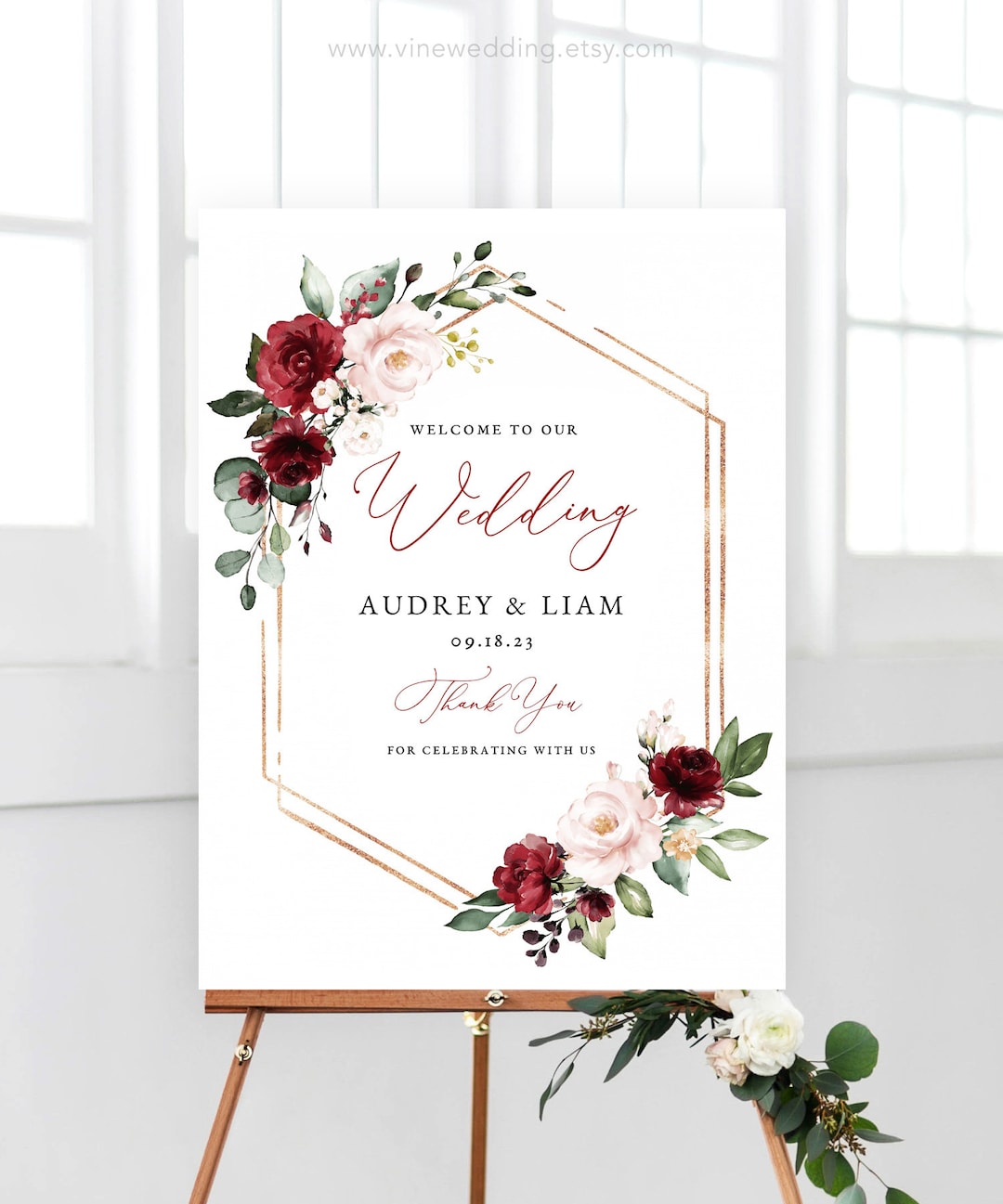 Wedding Welcome Sign, Printable Wedding Welcome Sign Template ...