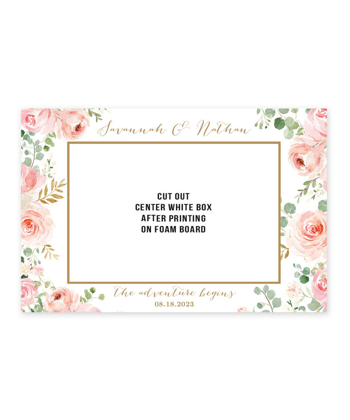 Wedding Photo Frame Prop Printable Wedding Photo Frame Prop - Etsy