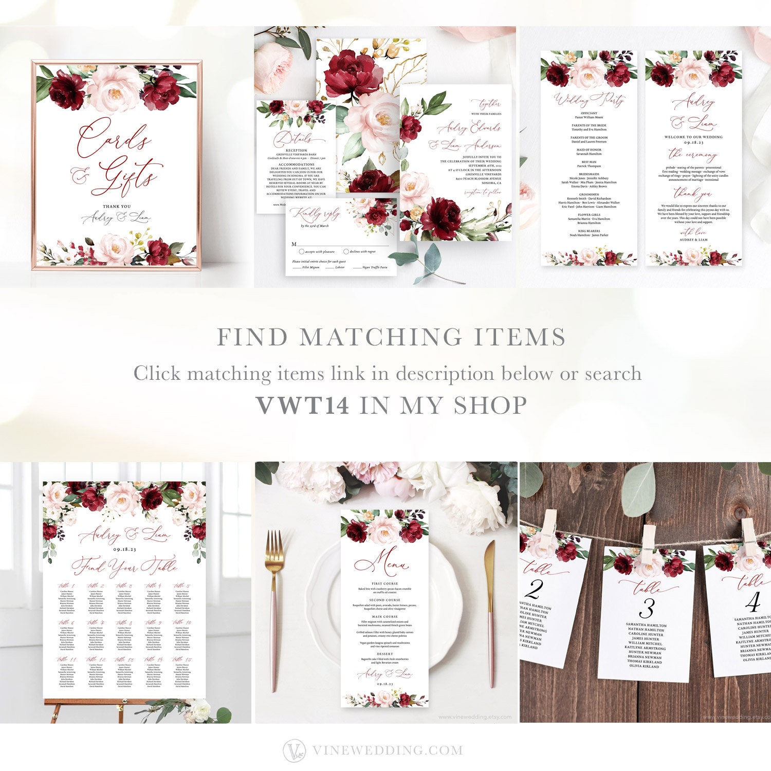 Reception Welcome Sign Printable Reception Sign Template | Etsy