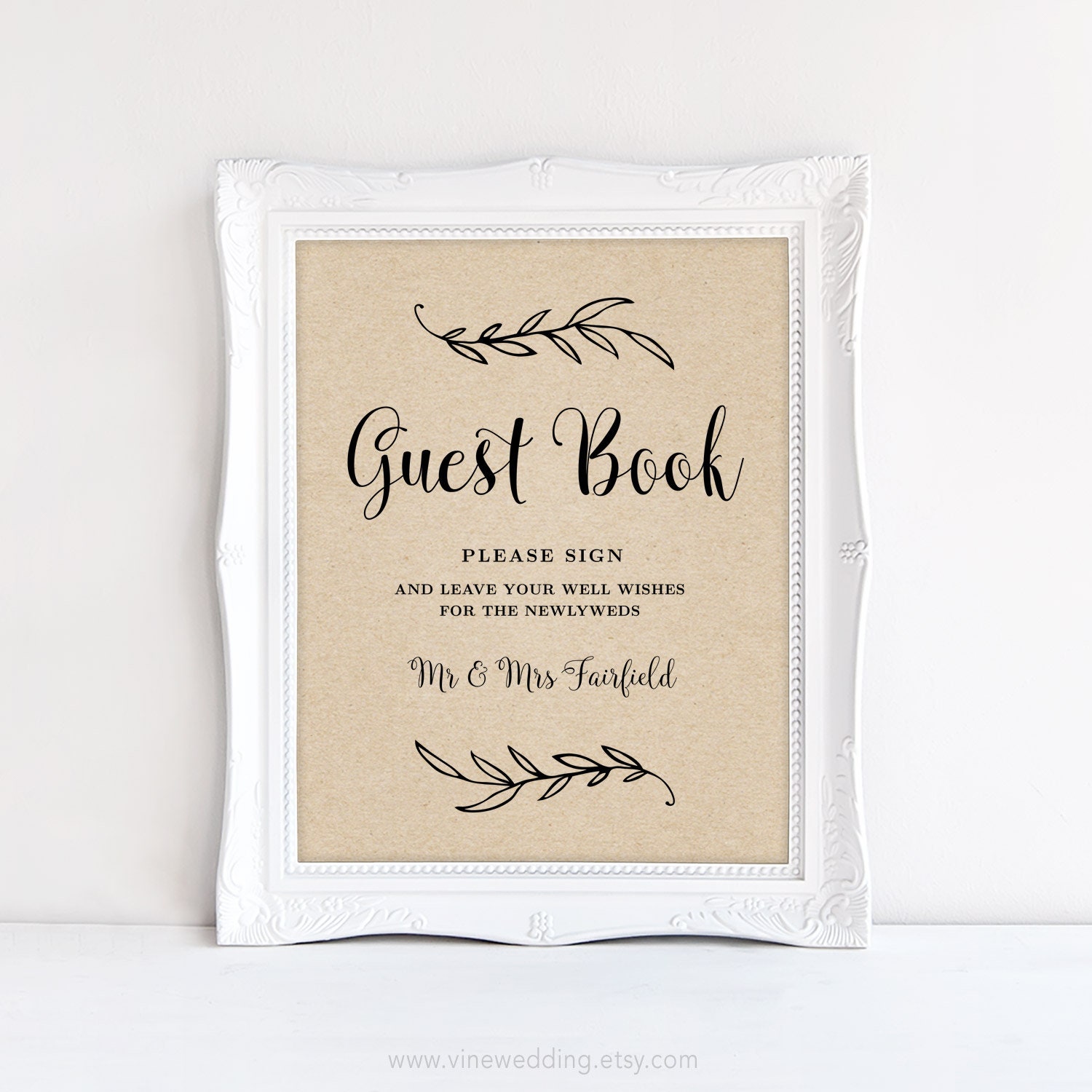 Wedding Guest Book Sign Printable Guest Book Sign Wedding | Etsy