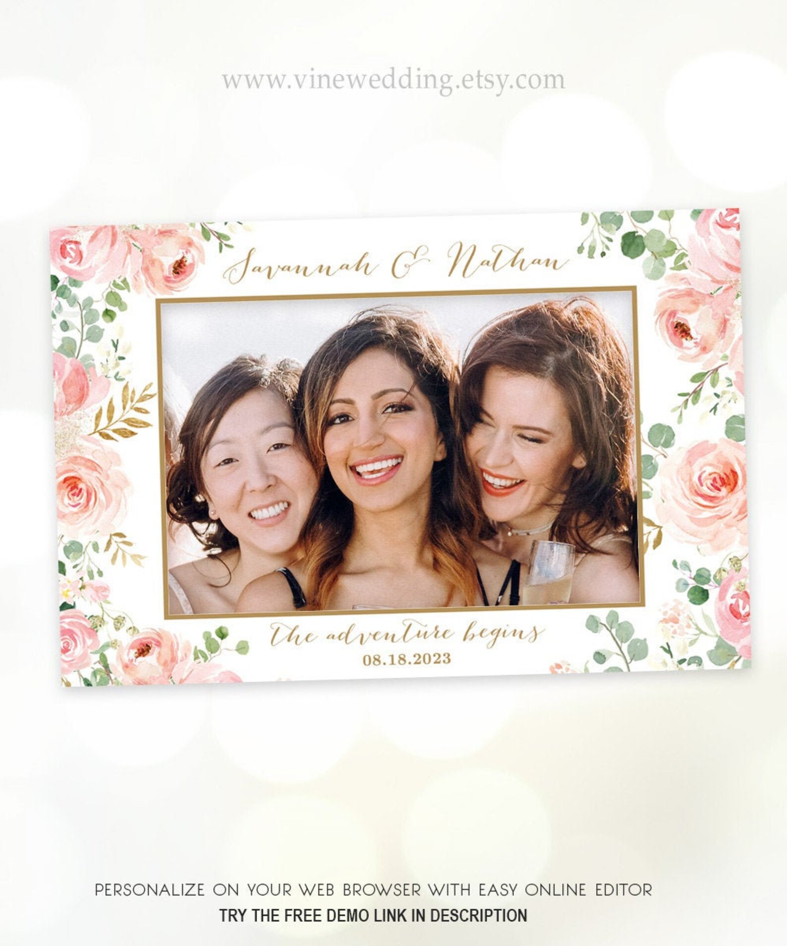 Wedding Photo Frame Prop Printable Wedding Photo Frame Prop - Etsy