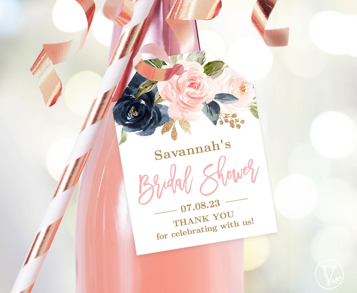 Printable Bridal Shower Favor Tag Template Editable - Etsy