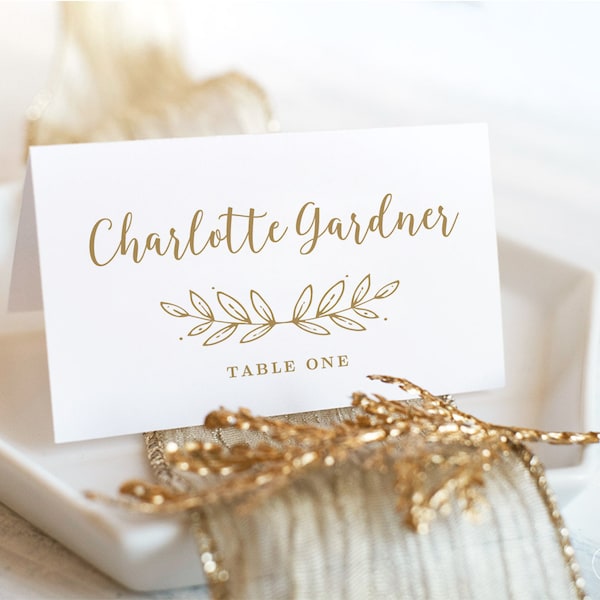 Gold Place Card - Etsy