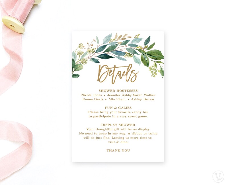 Details Card Template Editable Printable Insert Card - Etsy