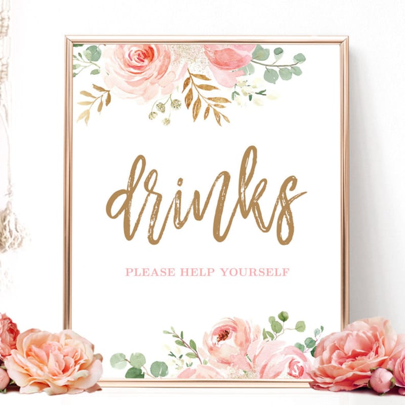 Drink Station Sign - Etsy