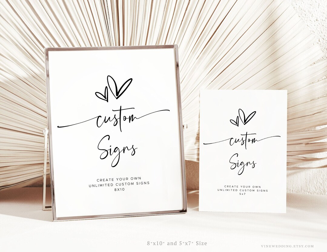 DIY Custom Sign Template, Create Unlimited Custom Signs, Editable ...