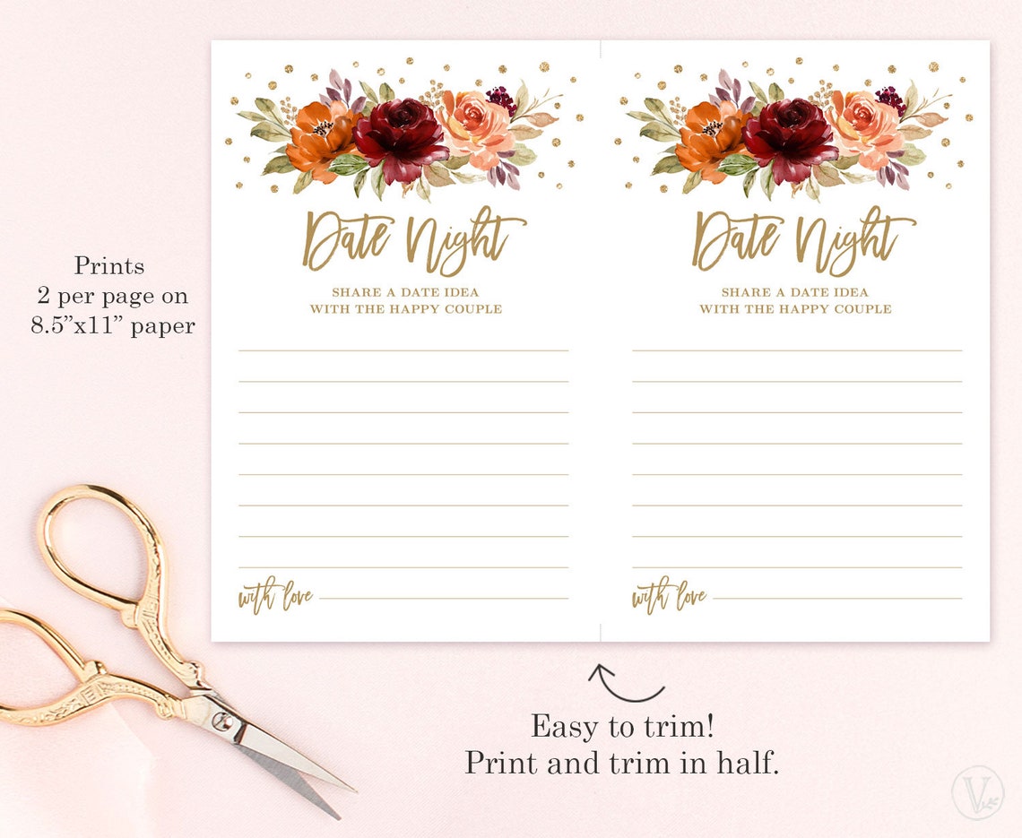 Date Night Ideas Sign and Cards Date Jar Sign Bridal Shower - Etsy