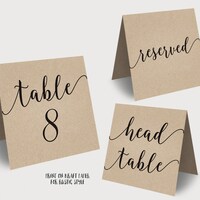 Table Number Tent - Etsy