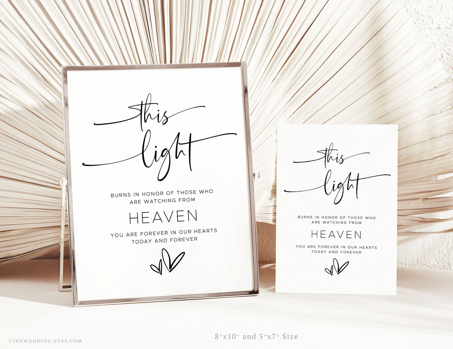 In Memory of Sign Printable, This Light Burns in Honor Of, Editable ...