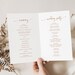 Bifold Wedding Program Template, Boho Wedding Program, Printable Wedding Program, Editable ...