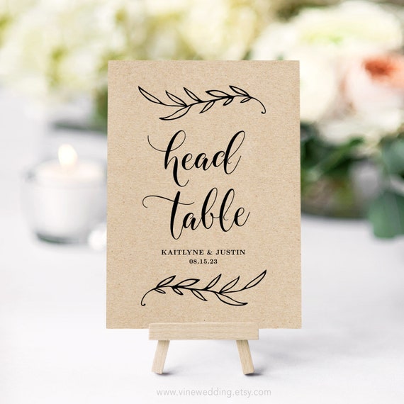 Head Table Wedding Signs
