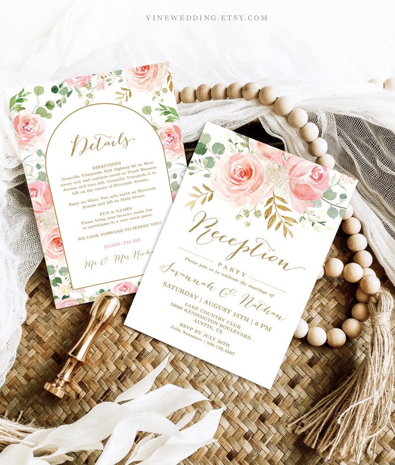 Wedding Reception Party Invitation Printable Reception Party - Etsy