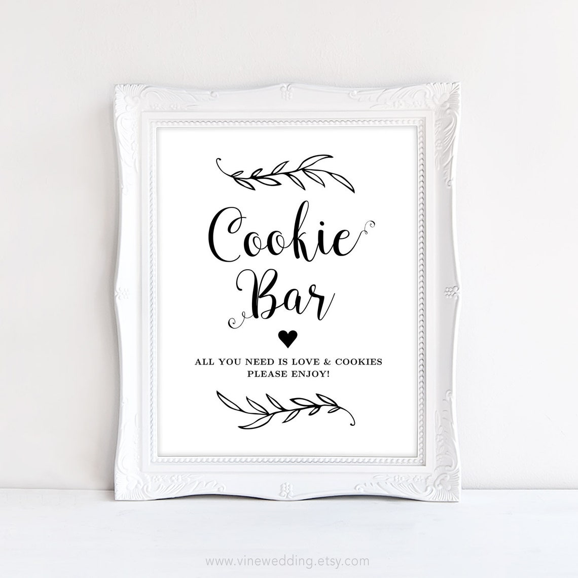 Printable Cookie Bar Sign Wedding Cookie Bar Sign Rustic - Etsy